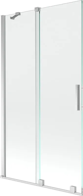 Mexen Velar posuvná vanová zástěna 2-křídlová 100 x 150 cm, transparentní, chrom - 896-100-000-01-01