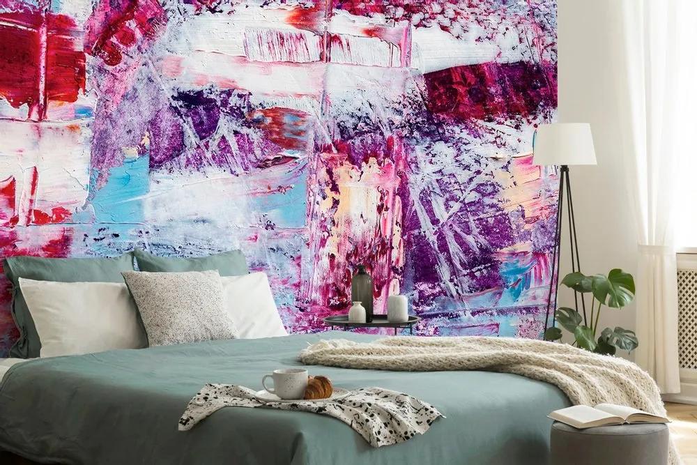 Samolepící tapeta fialová textura - 450x300 cm
