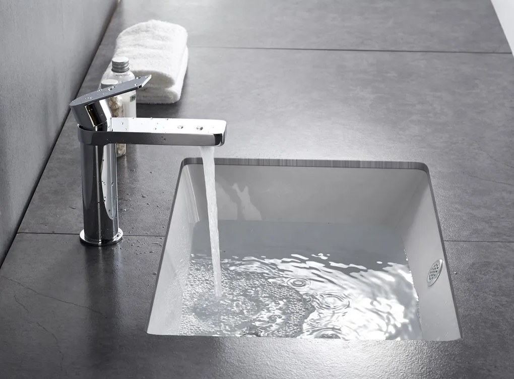 Aqualine Aqualine, DAPHNE stojánková umyvadlová baterie vysoká bez výpusti, prodloužená hubice, chrom, DH601