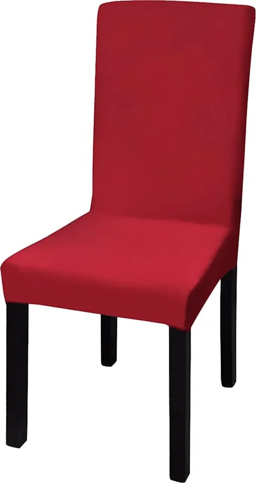 Elastické potahy na židle 6 ks bordó 130379