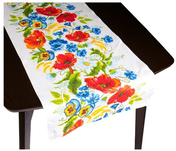 Bellatex Ubrus BĚHOUN Vlčí mák červená rozměr 50x160 cm