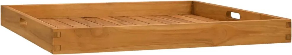 Servírovací podnos 70 x 70 cm masivní teakové dřevo 315459