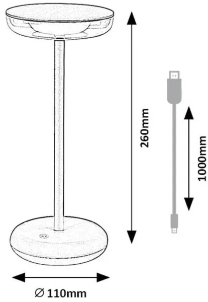 Rabalux 77089 - LED Stmívatelná venkovní lampa KONIN LED/6W/5V IP44 hnědá