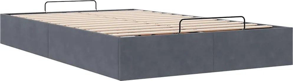 Osmanský rám postele bez matrace tmavě šedá 120x190 cm samet 3310950