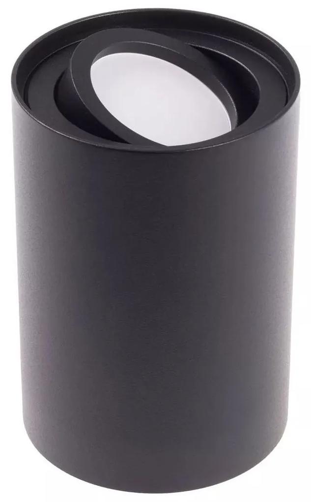 T-LED Černé přisazené výklopné svítidlo kulaté GU10