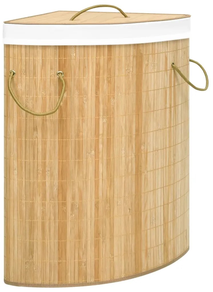 320759 vidaXL Rohový bambusový koš na prádlo 60 l