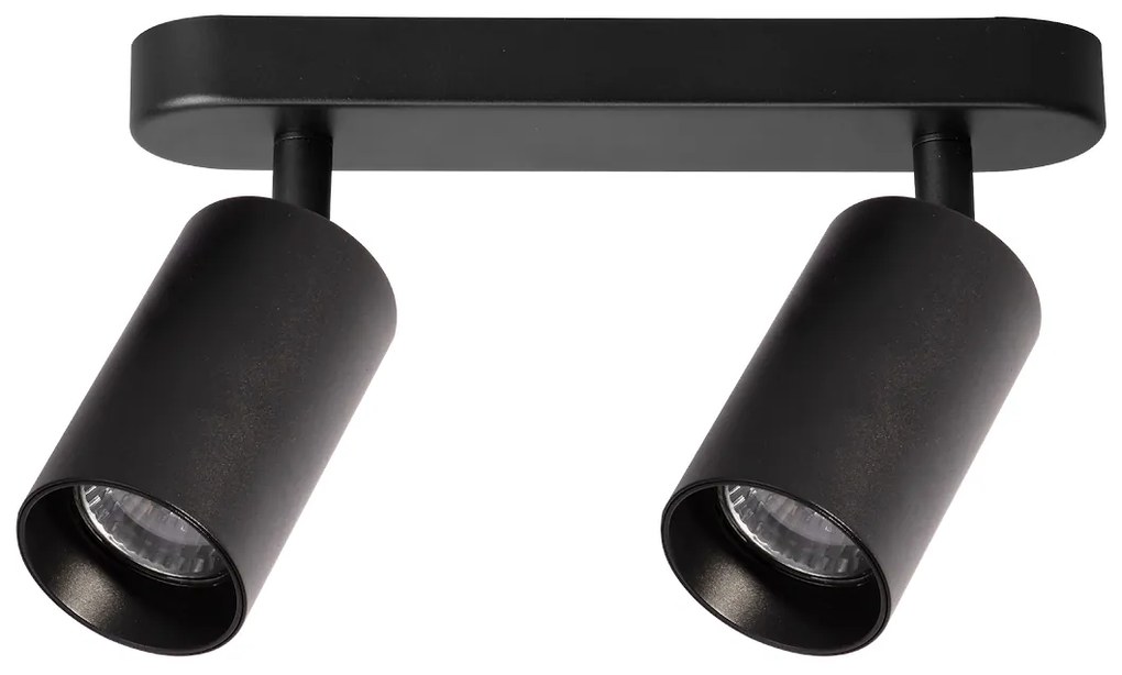 Bodové svítidlo Pipe, 2x černé kovové stínítko, b