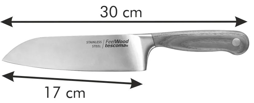 TESCOMA Nůž Santoku FEELWOOD 17 cm