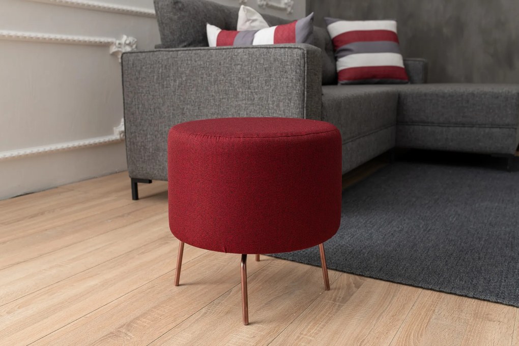 Atelier del Sofa Taburet Octo - Claret Red, Červená