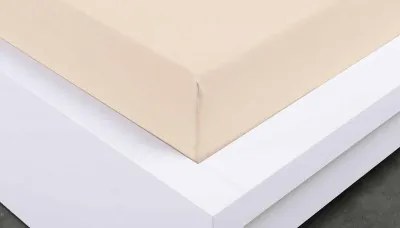 XPOSE ® Jersey prostěradlo Exclusive dvoulůžko - bílá káva 200x220 cm