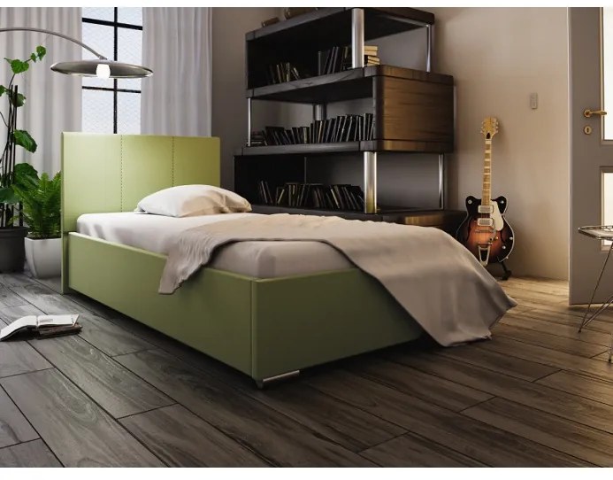 Moderní čalouněná postel Osan VI., Atributy 061 - jednolůžko Fox rozměry 90 x 200 cm, 061-rošty do postele Fox -jednolůžko Bez roštu, 061-matrace do jednolůžka fox bez matrace