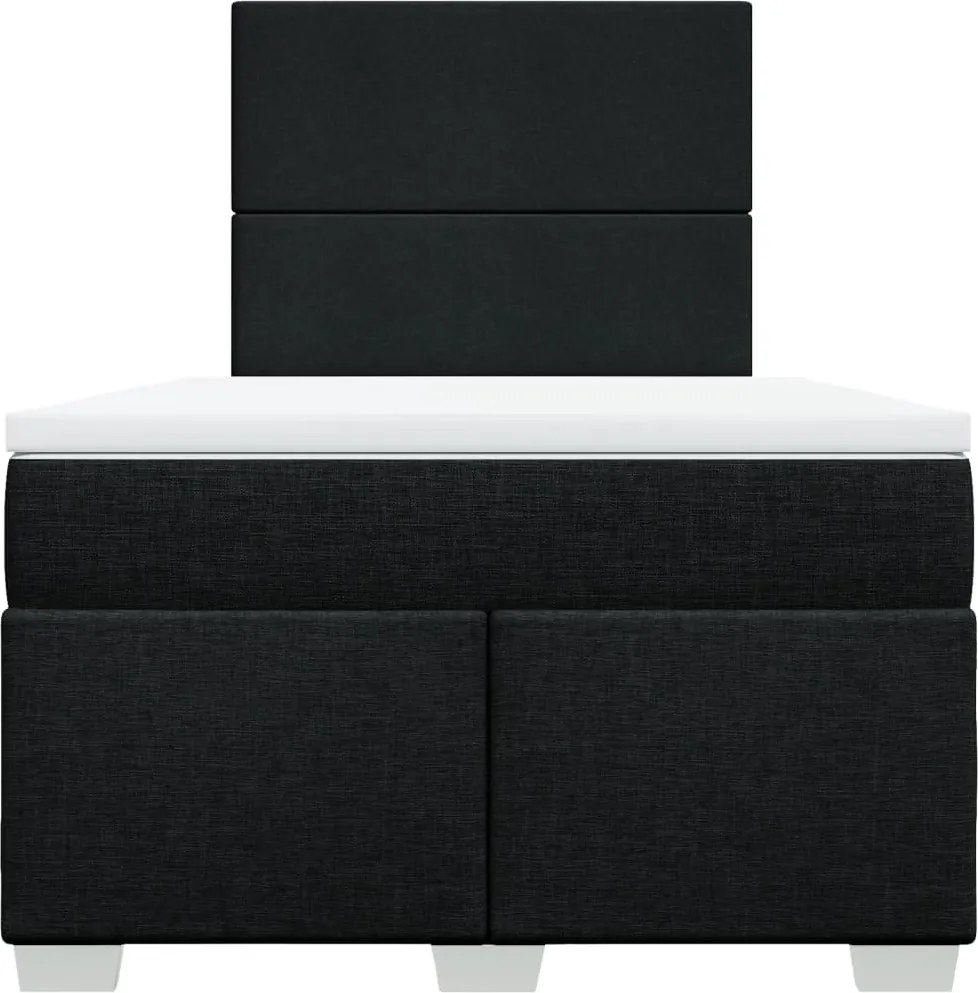 Box spring postel s matrací černá 120x200 cm textil 3290450