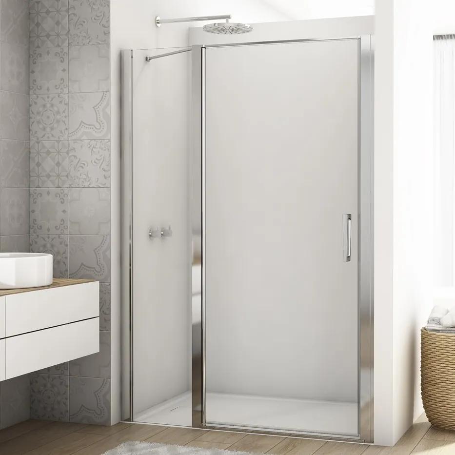 Sanswiss DIVERA D22T13 jednokřídlé sprchové dveře 100 cm Šířka: 1000 mm, Profil: Aluchrom, Sklo: Hladké čiré