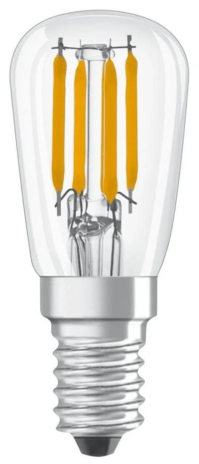 Průhledná LED malá žárovka E14 2,8 W SPECIAL T26, teplá bílá