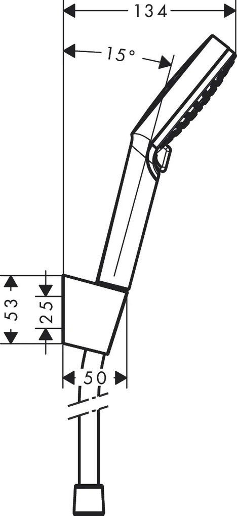Hansgrohe Crometta - Sada se sprchovým držákem Vario se sprchovou hadicí 125 cm, bílá/chrom 26691400