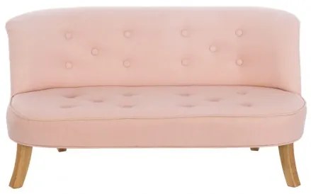 Somebunny Dětská sedačka lněná pudrově růžová - Drevo, 25 cm