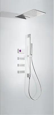 TRES - Termostatický podomítkový elektronický sprchový set SHOWER TECHNOLOGY Včetně elektronického ovládání (bílá barva). Z 09286407