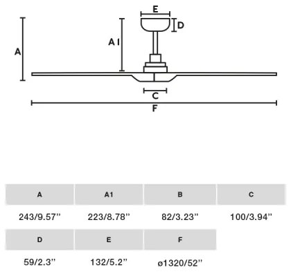 FARO 33810WT - Stropní ventilátor HEYWOOD L dřevo/bílá pr. 132 cm WT + DO