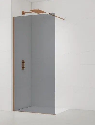 Sprchová zástěna SAT Walk-in 120 cm broušený rose gold SATBWI120KSPRRG