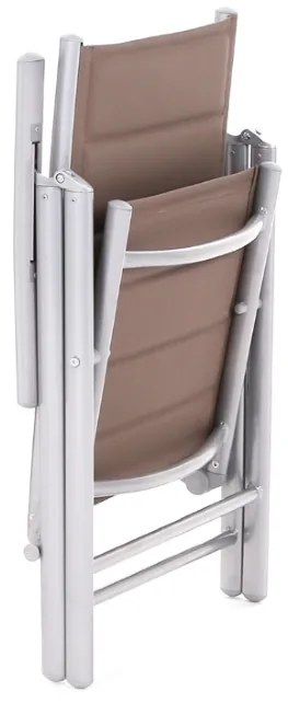Zahradní sestava Ibiza Pollywood 150 cm Silver / Taupe 6+1
