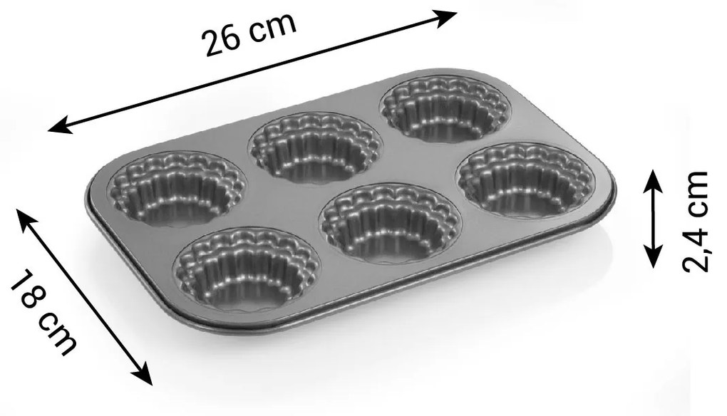 TESCOMA Forma 6 tartaletek DELÍCIA 26 x 18 cm
