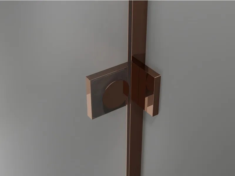 Mexen Lunar-F L, sprchový kout pravý 80 x 70 cm, 8mm čiré sklo, profil růžové zlato, 836L-080-070-60-00-P