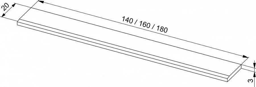 Mrava Polica OTTAVIA | Materiál nábytku: masívny buk,Rozmer - postelí, roštov, nábytku: 160 x 20 cm,Farebné prevedenie: orech tmavý,Povrchová úprava: lak