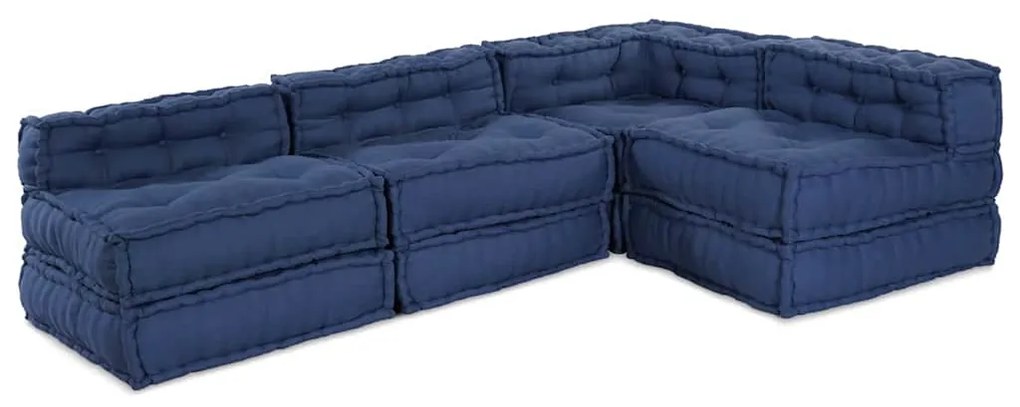 Modulová pohovka Textil Indigo 210 x 140 x 56 cm 3315088
