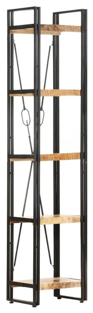 Knihovna s 5 policemi 40 x 30 x 180 cm masivní mangovník 320616