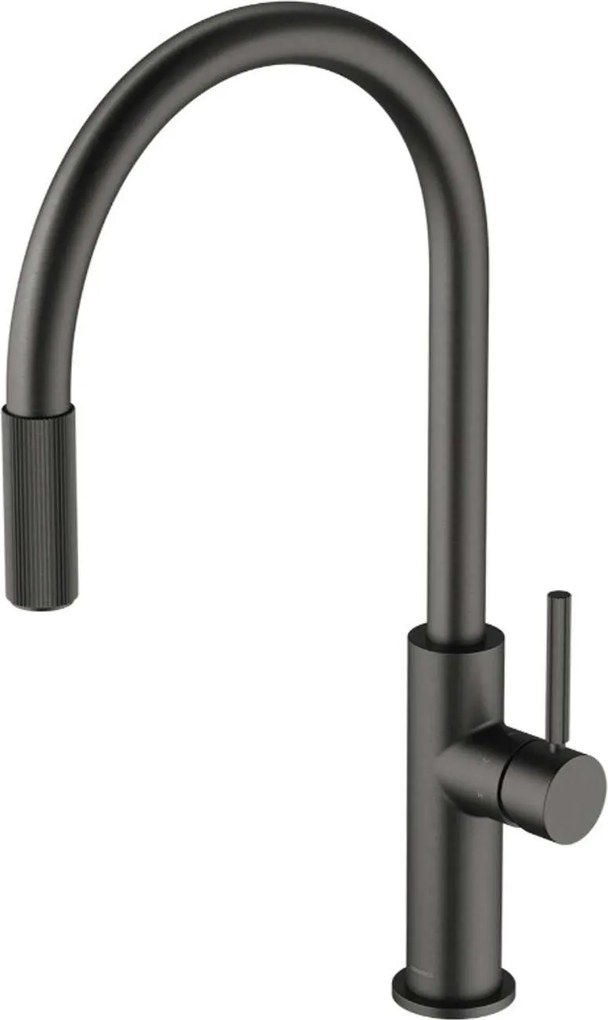 OMNIRES Switch - Dřezová baterie s výsuvnou koncovkou a filtrační funkcí, kartáčovaný grafit SW9059GR