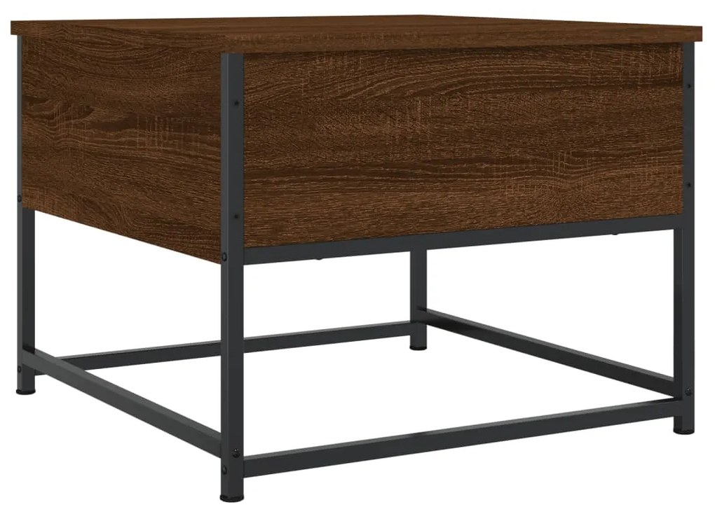 Konferenční stolek hnědý dub 51 x 51 x 40 cm kompozitní dřevo - Default Title