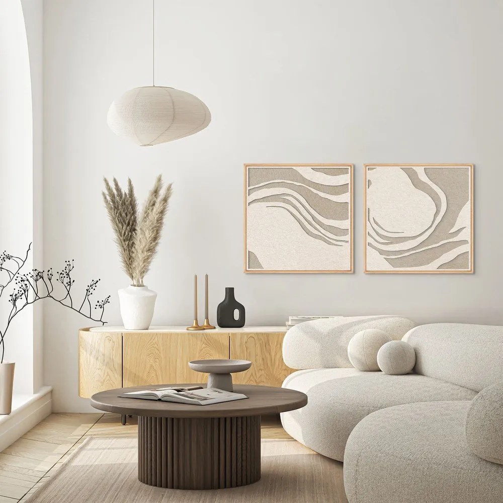 3D obraz s rámem/akustický 62x62 cm Silent Whisper 1 – Malerifabrikken