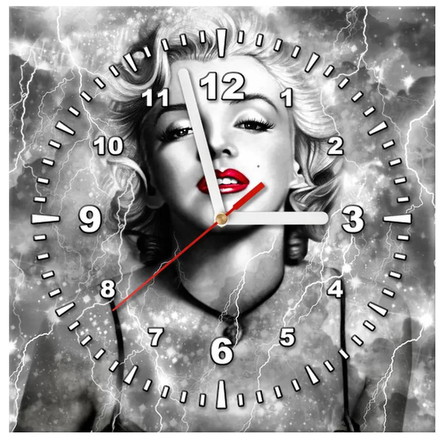 Gario Obraz s hodinami Elektrizující Marilyn Monroe Rozměry: 30 x 30 cm