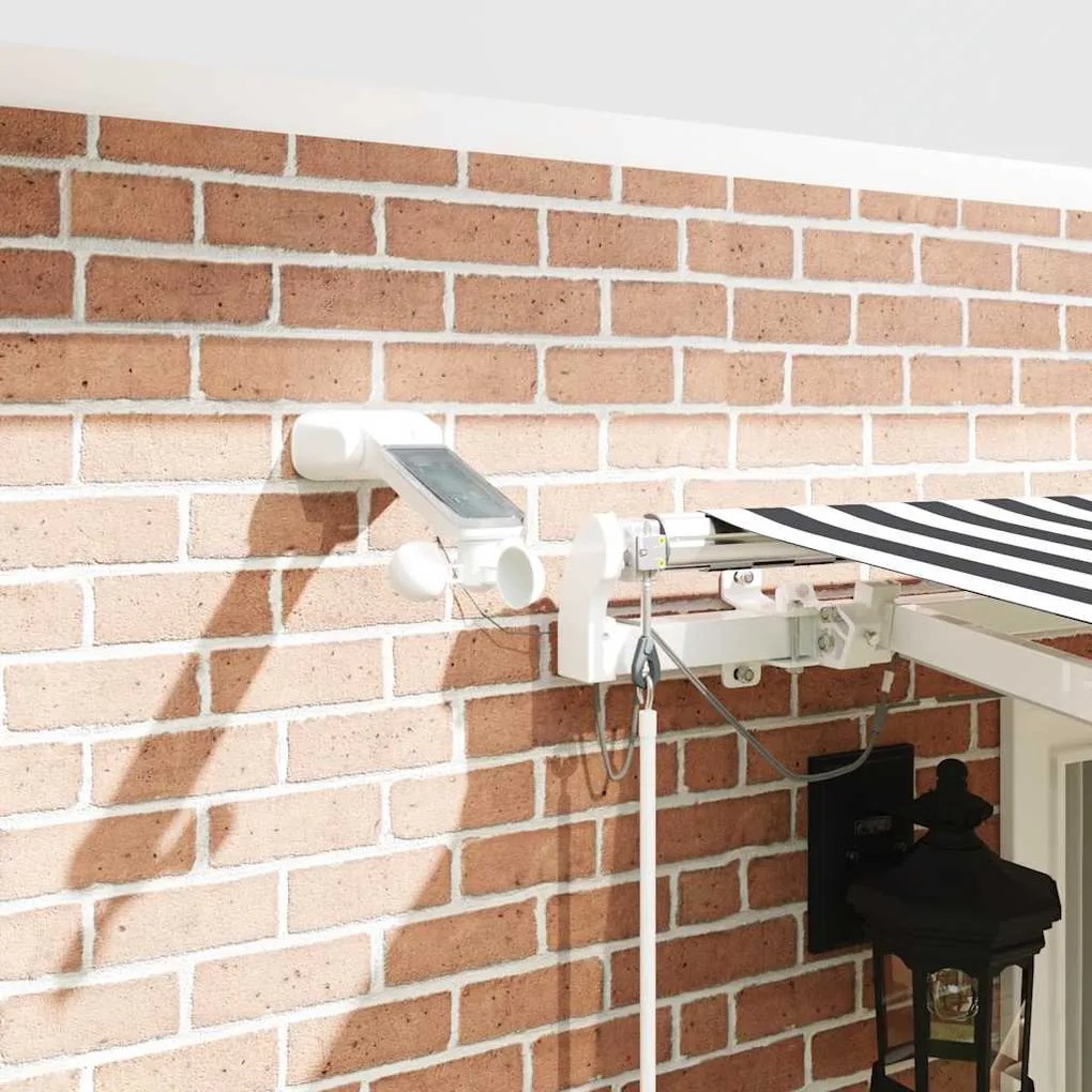 Automatická zatahovací markýza s LED antracit a bílá 400x300 cm 3215785