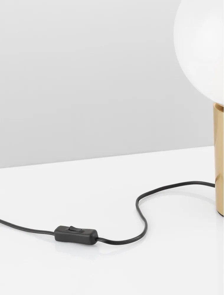 Bílá/ve zlaté barvě skleněná stolní lampa (výška 35,5 cm) Vita – Nova Luce