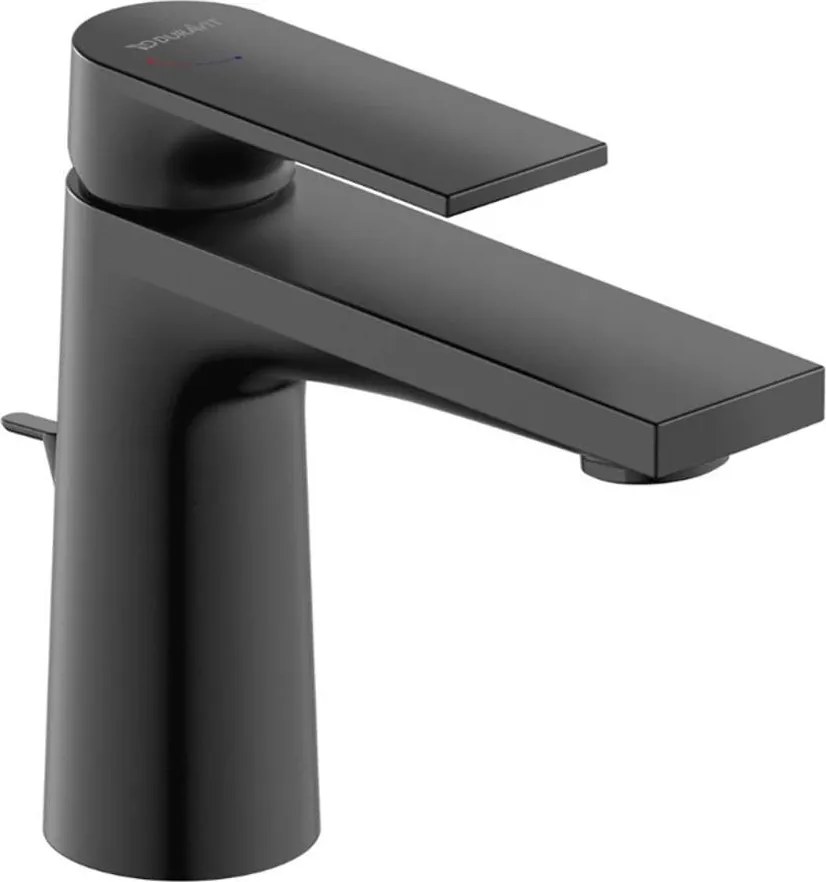 Duravit Tulum - Umyvadlová baterie s výpustí, FreshStart, matná černá TU1011001046