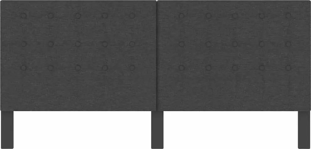 Prošívané čelo postele tmavě šedé textil 200 x 200 cm 287475