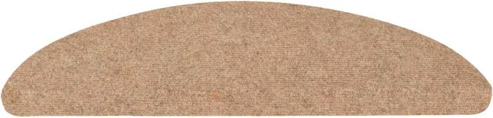 Samolepicí nášlapy na schody 15 ks 56x17x3 cm béžové 136388