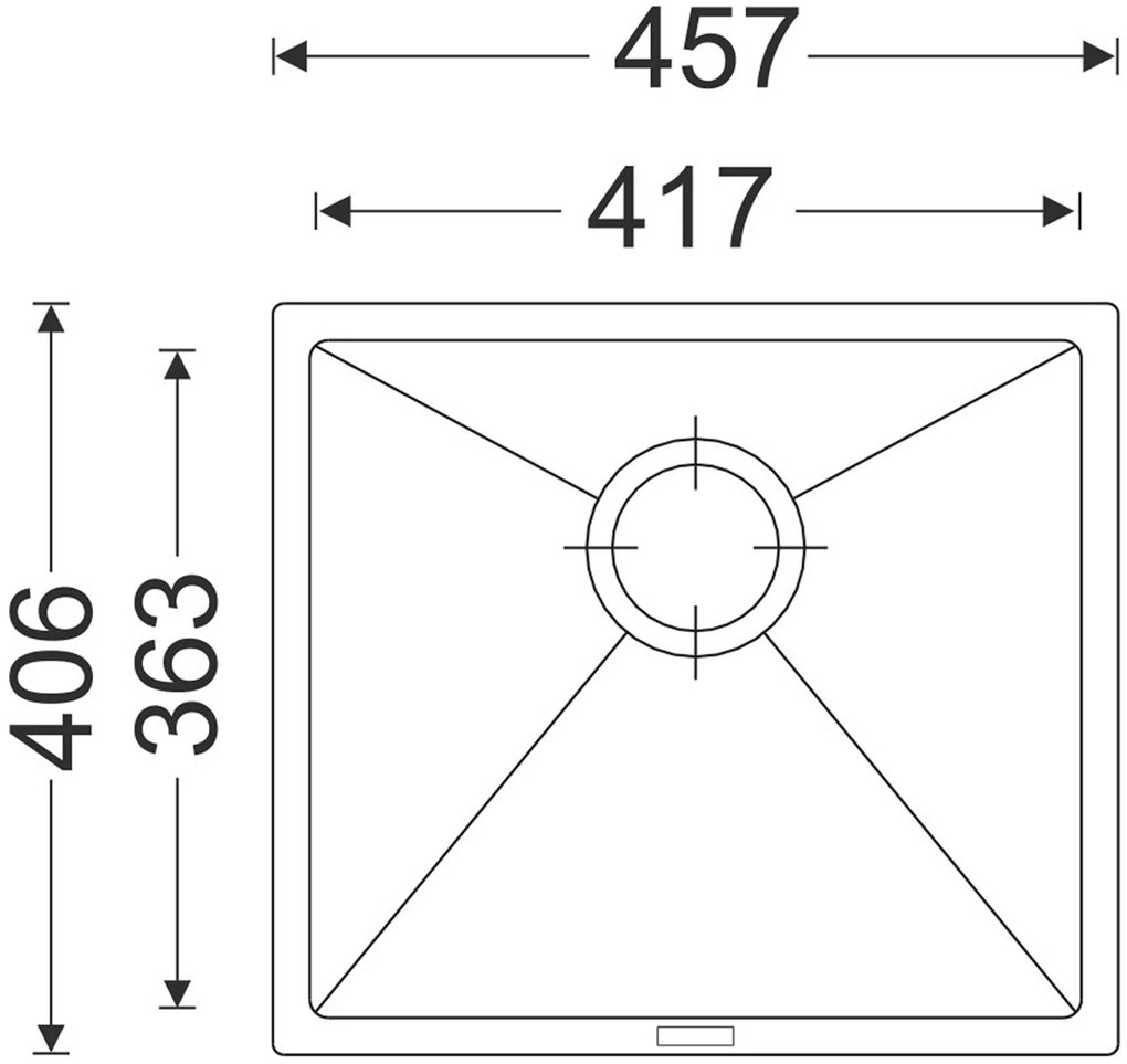 Granitový dřez Sinks FRAME 457 Granblack