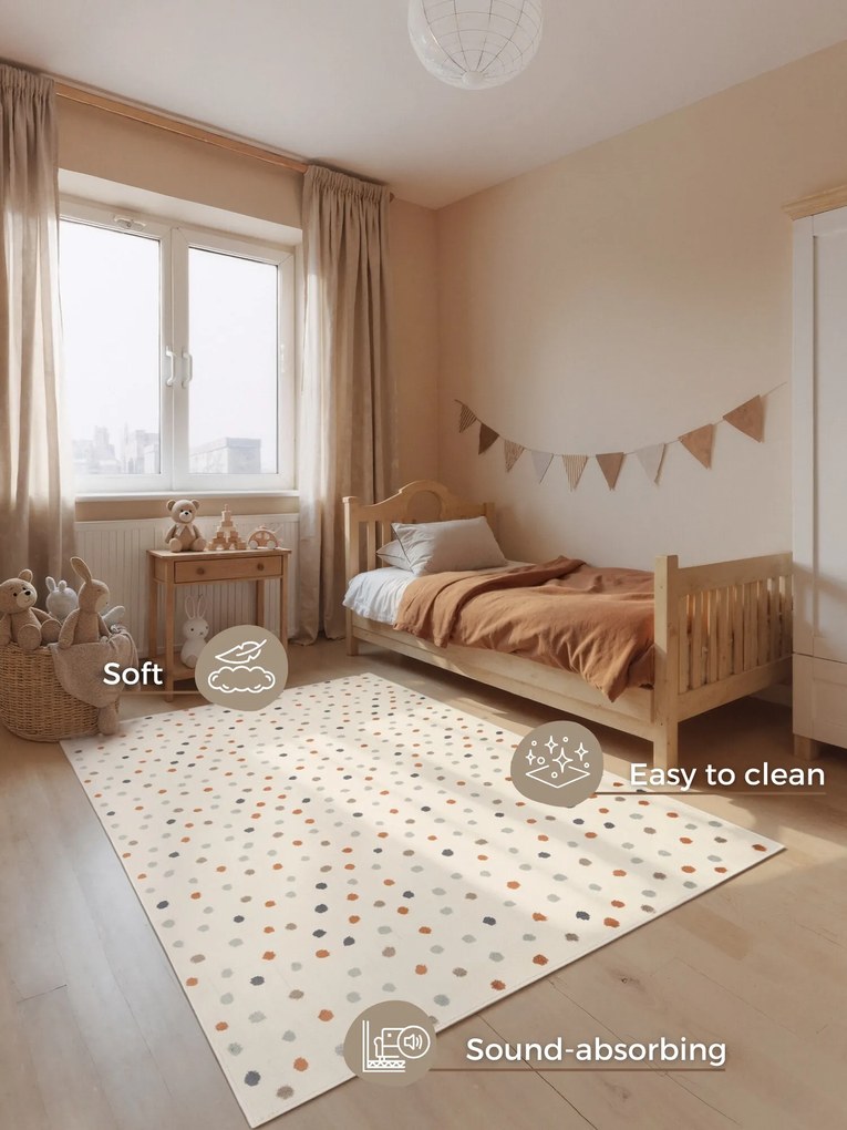 Hanse Home, Dětský koberec Adventures 106411 Cream Multicolor, 120x170, vícebarevná, dětský pokoj