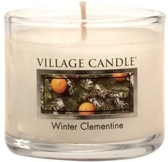 Village Candle Vonná mini svíčka ve skle, Sváteční Mandarinka - Winter Clementine, 1,2oz