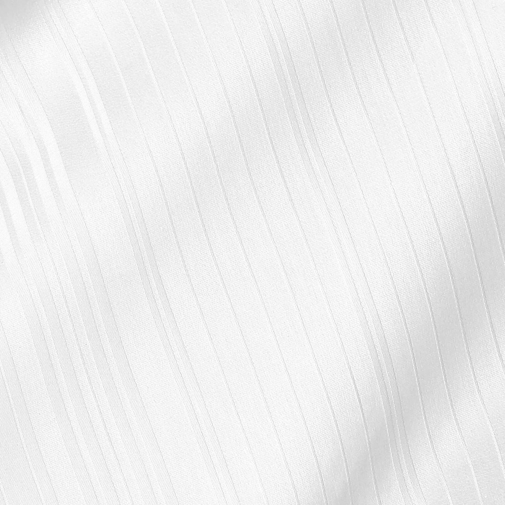Goldea damaškové ložní povlečení se saténovým vzhledem deluxe - drobné bílé proužky 140 x 200 a 70 x 90 cm