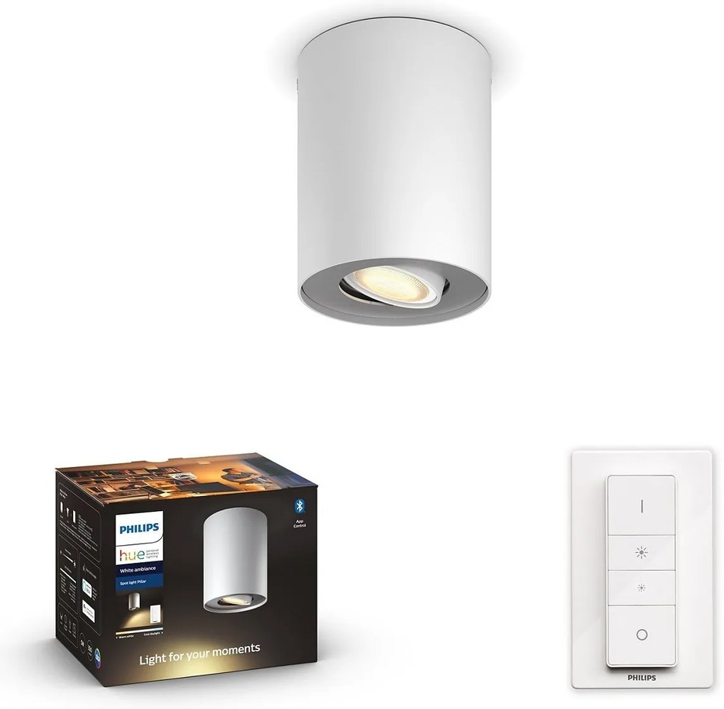 Stropní světlo philips hue white ambiance pillar hue single spot white 1x5w 2 30v