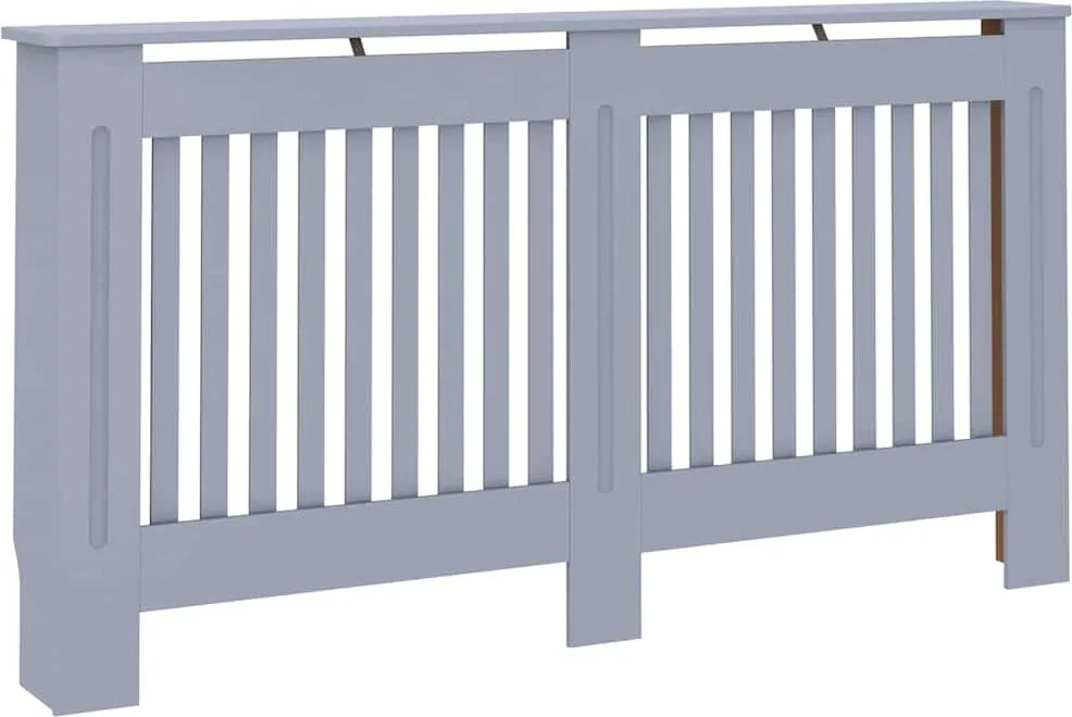 Kryt radiátoru 2 ks Šedá 152 x 19 x 81,5 cm Kompozitní dřevo 3403231