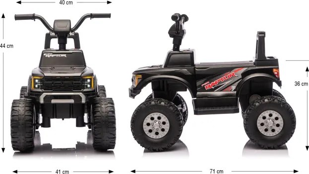 Elektrické autíčko Ford F-150 Raptor černé