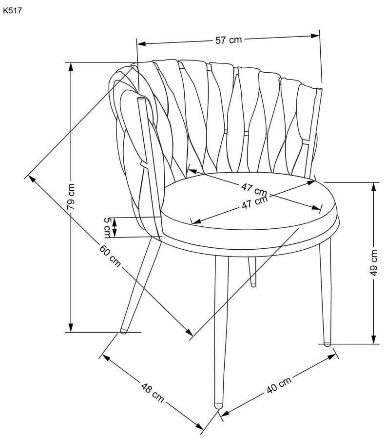 Halmar Jídelní židle K517 - zelená