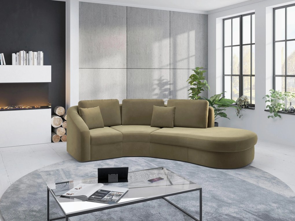 XXXLutz ROHOVÁ SEDAČKA, textil, olivově zelená Sit & More - Sedací soupravy - 000144017404