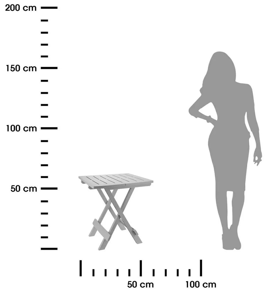 Rozkládací balkónový stůl PROGARDEN 50 cm šedý