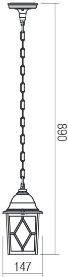 Venkovní závěsná lucerna MELTON 9676