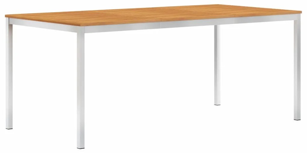 46500 vidaXL Zahradní jídelní stůl 180x90x75 cm masivní akácie a nerez ocel